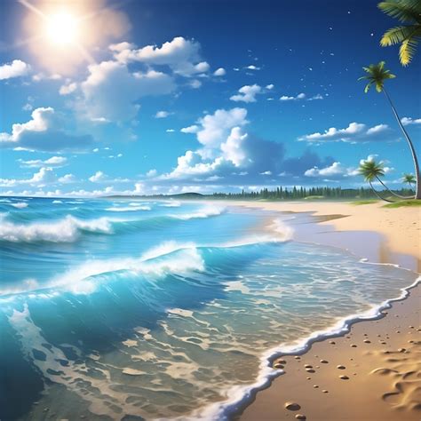Premium Ai Image Beautiful Happy Beach