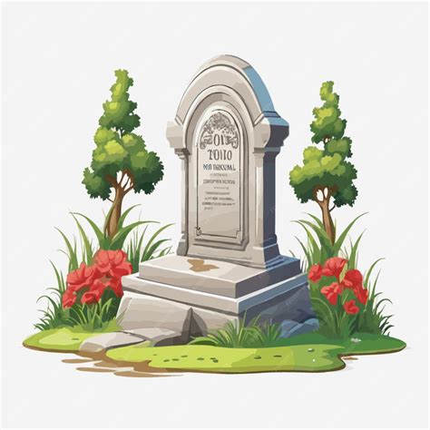 Premium Vector Tombstone Illustration Vector