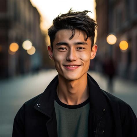 Premium Ai Image A Man Smiles In Front Of A Building With A Smile On His Face