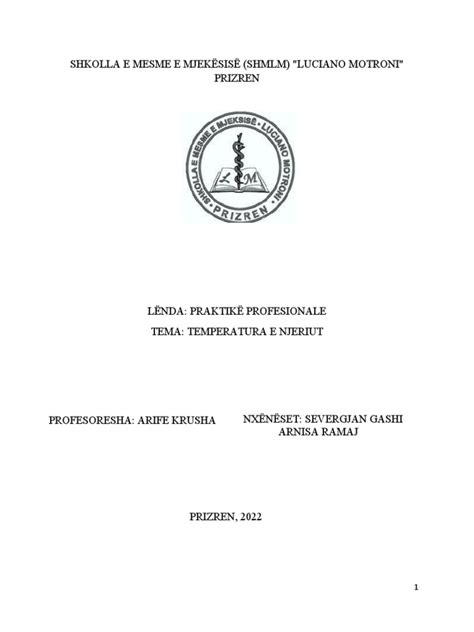 Shkolla E Mesme E Mjekësisë Pdf