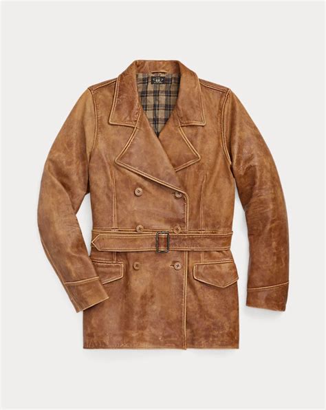 Belted Leather Jacket Ralph Lauren® Australia