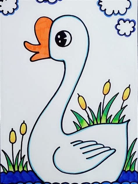 白鹅的简笔画怎么画简单（汇总11张）简笔画图片大全