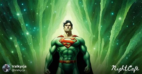 Superman Defying A Cave Of Kryptonite Crystals