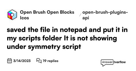 Saved The File In Notepad And Put It In My Scripts Folder It Is Not