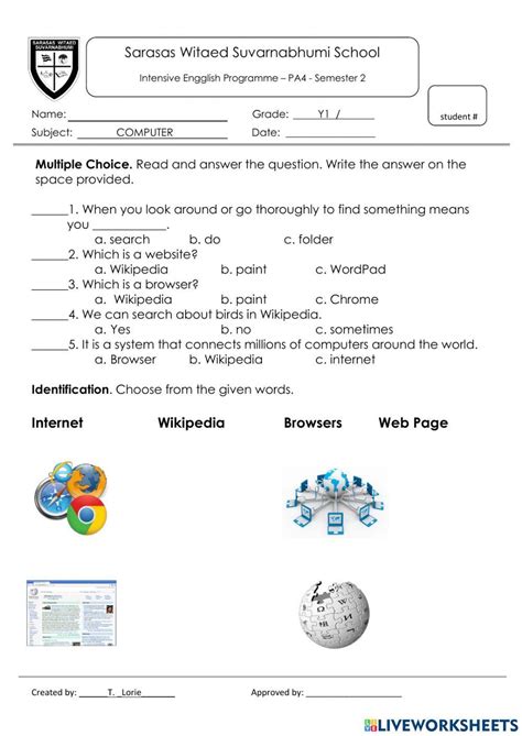 Internet Free Interactive Worksheets 4037984