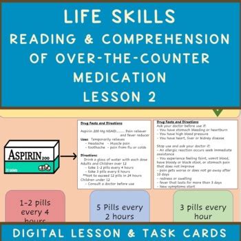 Kg Life Skills Otc Medication Label Read And Comprehend Digital Lesson