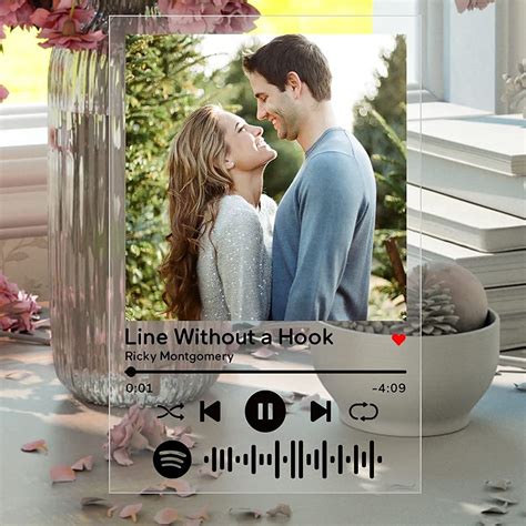 Custom Spotify Song Code Acrylic Plaque Couple Photo Decorative Plaque