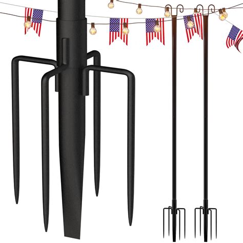 Addlon 2pack 10ft String Light Poles For Outdoor String Lights