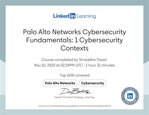 shraddha tiwari on linkedin certificate of completion