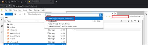Add Back Launch Jupyter Notebook File Browser Menu Entry · Issue