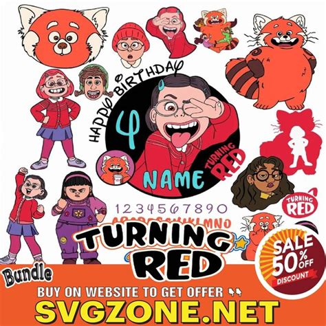 Turning Red Red Font Etsy