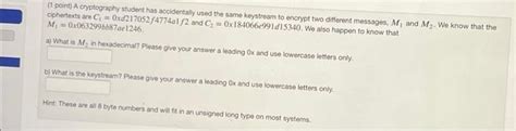 solved 1 point consider the hex strings