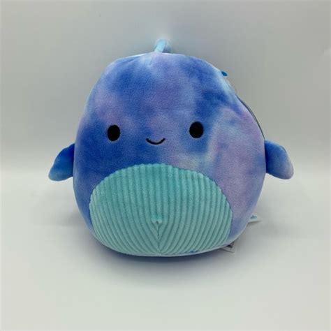 Squishmallows Toys Squishmallows Cyan Whale Plush Stuffed Ocean Sea Toy Blue 7 Inch Kellytoy
