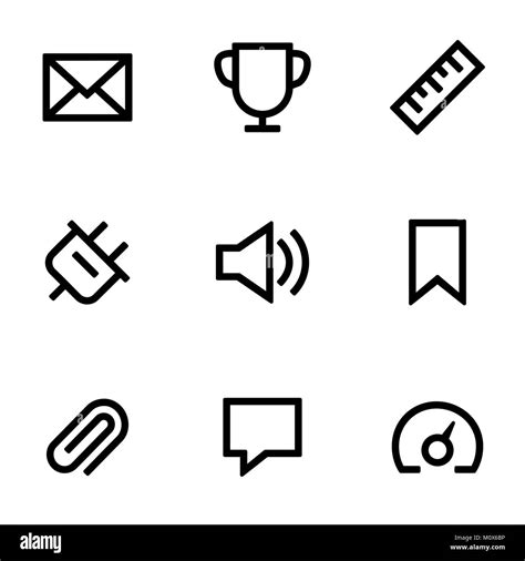 Set Of Icons For Simple Flat Style Ui Design Stock Vector Image Art