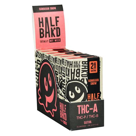 Half Baked Thca Vape Cartridge 2g 5pc Display
