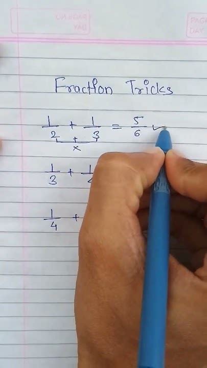 Fraction Tricks Fraction Short Tricks Maths Tricks Youtube