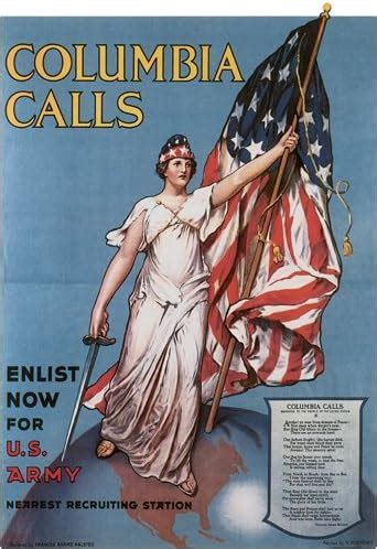 American War Propaganda Poster Columbia Calls 11x17 Poster