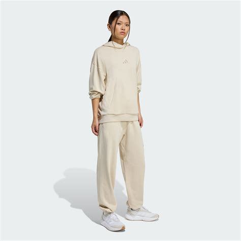 Clothing All Szn French Terry Loose Pants Beige Adidas Oman
