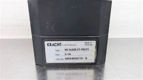 Kracht P0153120001 Gear Type Flow Meter Vc 0025 F1 Ps71 24vdc 0025