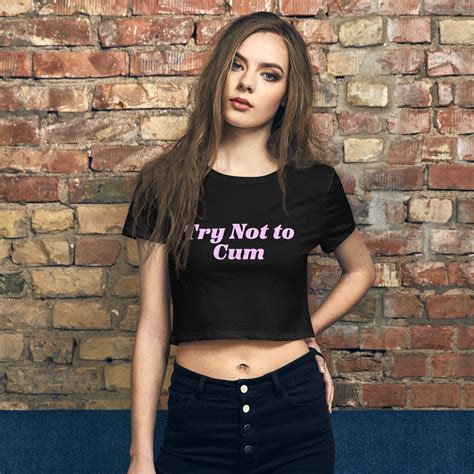 In Vein® Try Not To Cum Slutty Crop Top Shirt