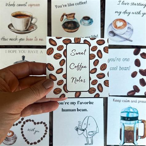 Coffee Card Notes For Friends Coffee Puns Coffee Card T Basket
