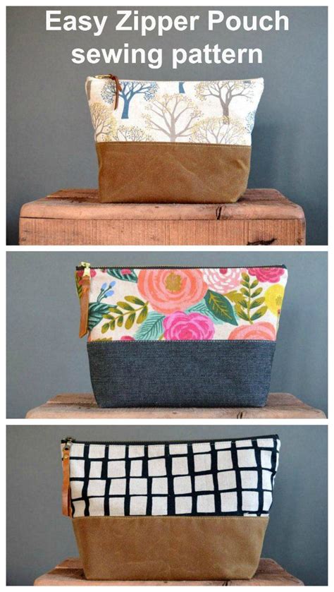 Easy Zipper Pouch Sewing Pattern In 5 Sizes Artofit