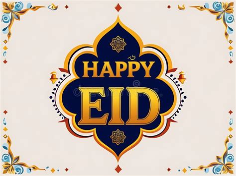 Happy Eid Festive Greeting Card Design Stock Illustration Illustration Of Announces Muslim