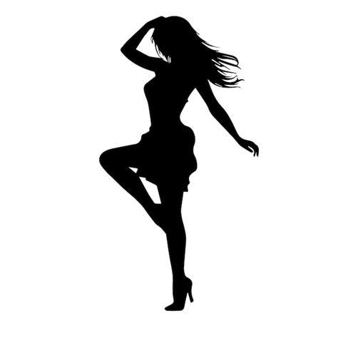 Premium Vector Dancing Figure Silhouette Illustration