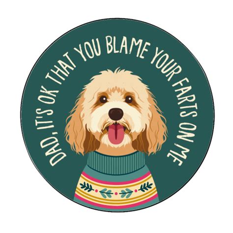 Buy Circle Stickers Cockapoo Dad Designed By Claire Atwood
