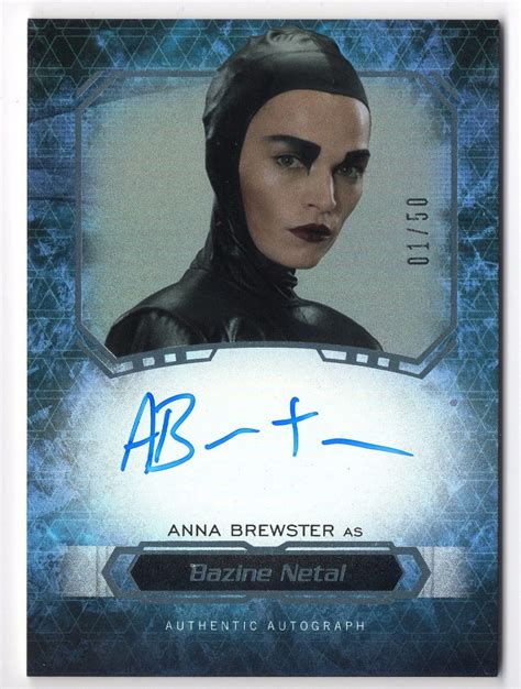 2016 Masterwork Anna Brewster As Bazine Netal Auto Star Wars Autograph