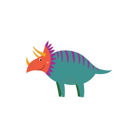 Green Happy Triceratops Illustrations Royalty Free Vector Graphics
