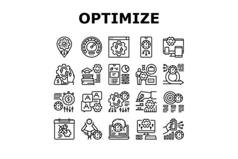 Optimize Operations Collection Icons Set Graphic By Stockvectorwin · Creative Fabrica