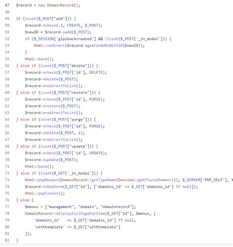Problem Creating Domain Registrations · Issue 11927 · Glpi Project
