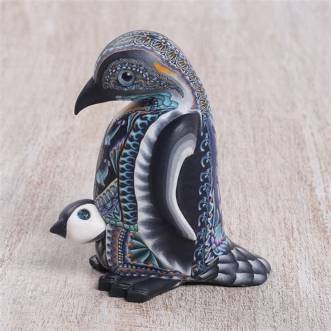 Unicef Market Handcrafted Polymer Clay Penguin Sculpture 3 Inch