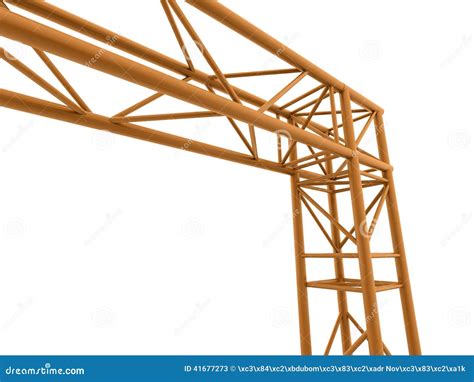 Yellow Column Construction Rendered Stock Illustration Illustration