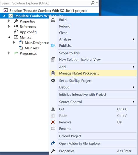 C Populate Combobox With Sqlite Sourcecodester