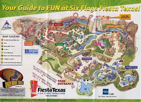 Old Six Flags Fiesta Texas Maps 1992 To 2025 Archive