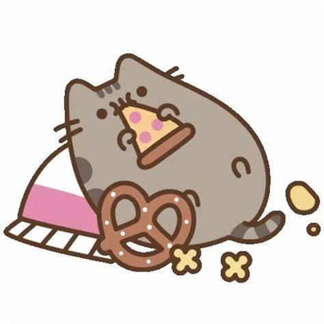 Pusheen Eating  Pusheen Eating Fastfood Discover And Share S