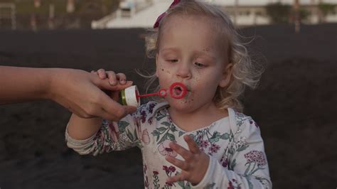 She Is So Excited To Get The Bubble Flying Up 28679919 Stock Video At Vecteezy