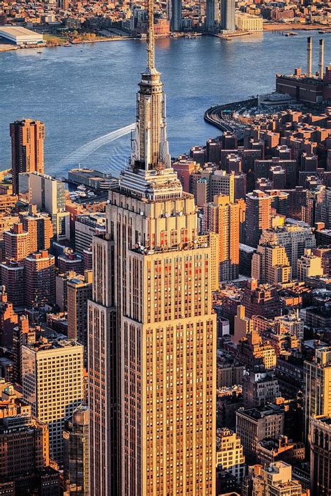 New York City Manhattan Midtown Empire State Building Aerial View