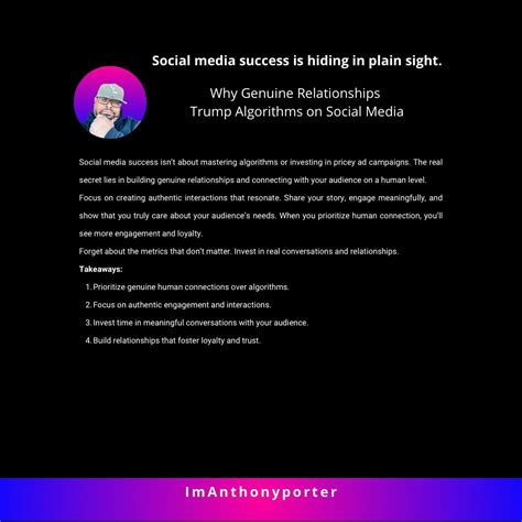 The Hidden Secret To Social Media Success Human Connection… Anthony
