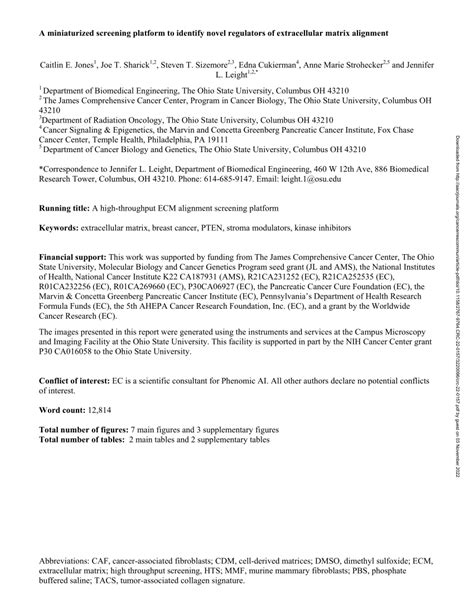 Pdf A Miniaturized Screening Platform To Identify Novel Regulators Of