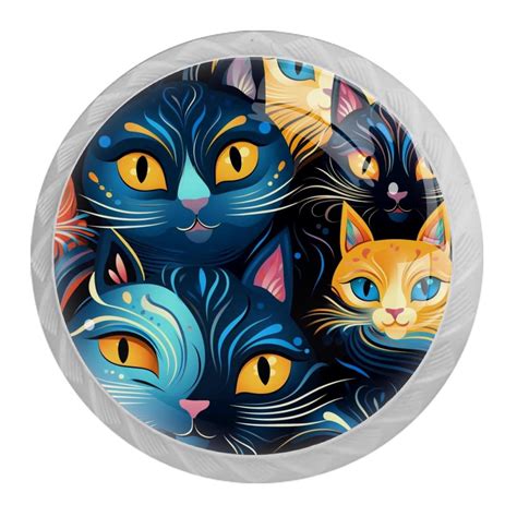 Cat Black Yellow Cabinet Knobs Stainless Steel Kitchen Knobs Knobs