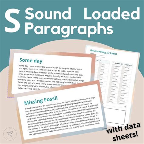Articulation Activity Sound Loaded Paragraph Stories Carry Over For S