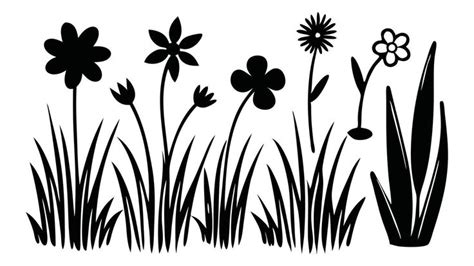 Download Grass Doodle Sketch Style Set Hand Drawn Grass Field Outline Scribble Background