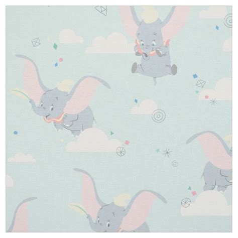Sweet Dumbo Pattern Fabric Zazzle