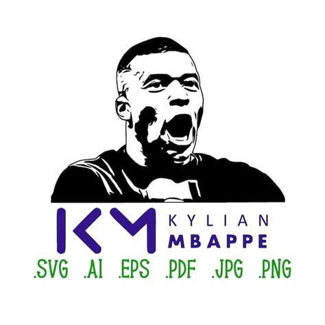 Mbappe Silhouette Etsy