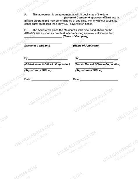 Program Agreement Template