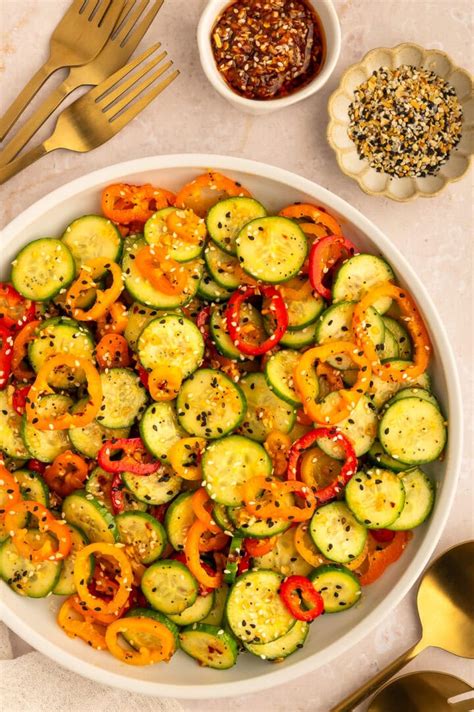 Cucumber And Bell Pepper Salad Viral Tik Tok Recipe — Foodborne Wellness