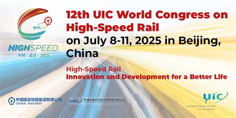 Registration Now Open For The 12th Uic World Congress On High Speed Rail Uic Communications